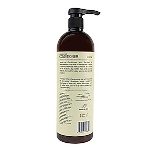 Pierre'S Apothecary Coconut Conditioner Moisturizing Nourishing Hydrating Healthy Strong Hair Avocado and Sunflower Oil - 33.8 fl oz