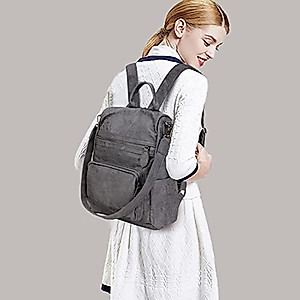 RAVUO Backpack Purse for Women, PU Leather Anti-theft Backpack Fashion Convertible Shoulder Bag for Ladies Three Ways to Carry