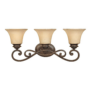 Designers Fountain 81803-FSN Mendocino 3 Bathroom Vanity Light Fixture, 7.75