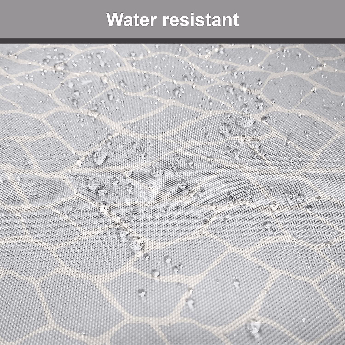 Lunarable Abstract Chair Seating Cushion Set of 6, Formless Fractal Pieces Fragment Lines Mosaic Style Soft Toned Modern Design, Anti-Slip Seat Padding for Kitchen & Patio, 16"x16", Pale Grey White