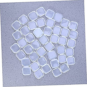 CLISPEED Transparent Plastic Box 192 pcs Plastic Containers Beads Display Bead Hinged Case Storage Lids Multipurpose Jewelry Square Clear Rectangular with S Beads Storage Containers Box