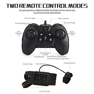 ClassicFun 1:14 Scale Large Remote Control Car,4WD Spray RC Drift Car,RC Crawler Toy Car, Monster Trucks for Boys,Girls,Kids and Adults,with 4 Motors and 3 Rechargeable Batteries (Black Red)