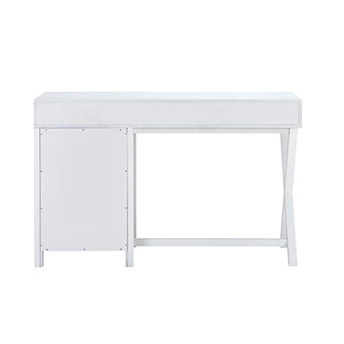 Linon White Modern Classic Side Storage Sadie Desk