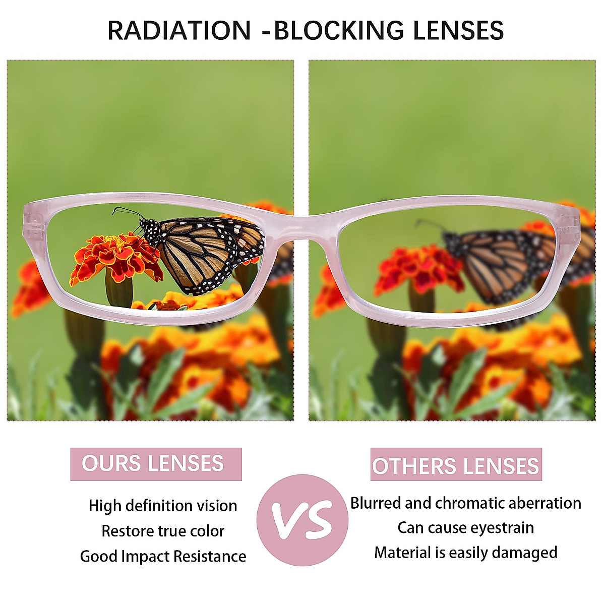 MAEOWN 5 Pack Reading Glasses for Women, Blue Light Blocking Computer Readers, Ease Blurry Vision Dry Eyes Anti UV Glare (Multicolor, 3.00, x)