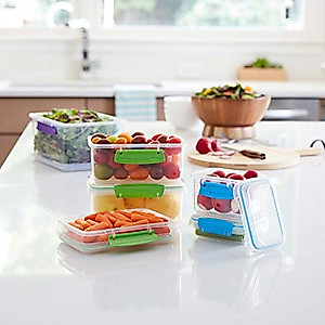 Sistema 20-Piece Food Storage Containers with Lids and Salad Dressing and Condiment Containers, Dishwasher Safe, Color May Vary