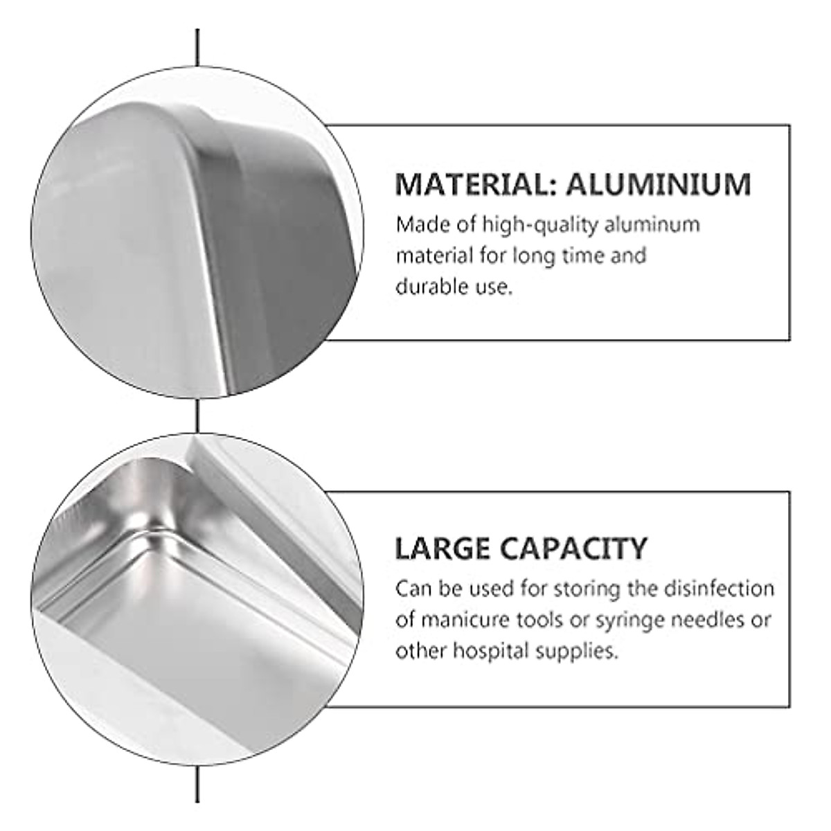 Scicalife 2pcs Aluminum Rectangular Storage Box Small Needle Container Empty Hinged Tins Box Sewing Needle Case Small Tin with Lid