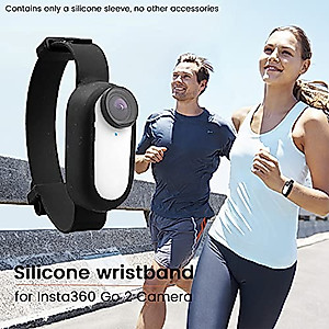 Silicone Wristband for Insta360 GO 2, Silicone Protective Case for Insta360 GO 2 Action Camera Accessory