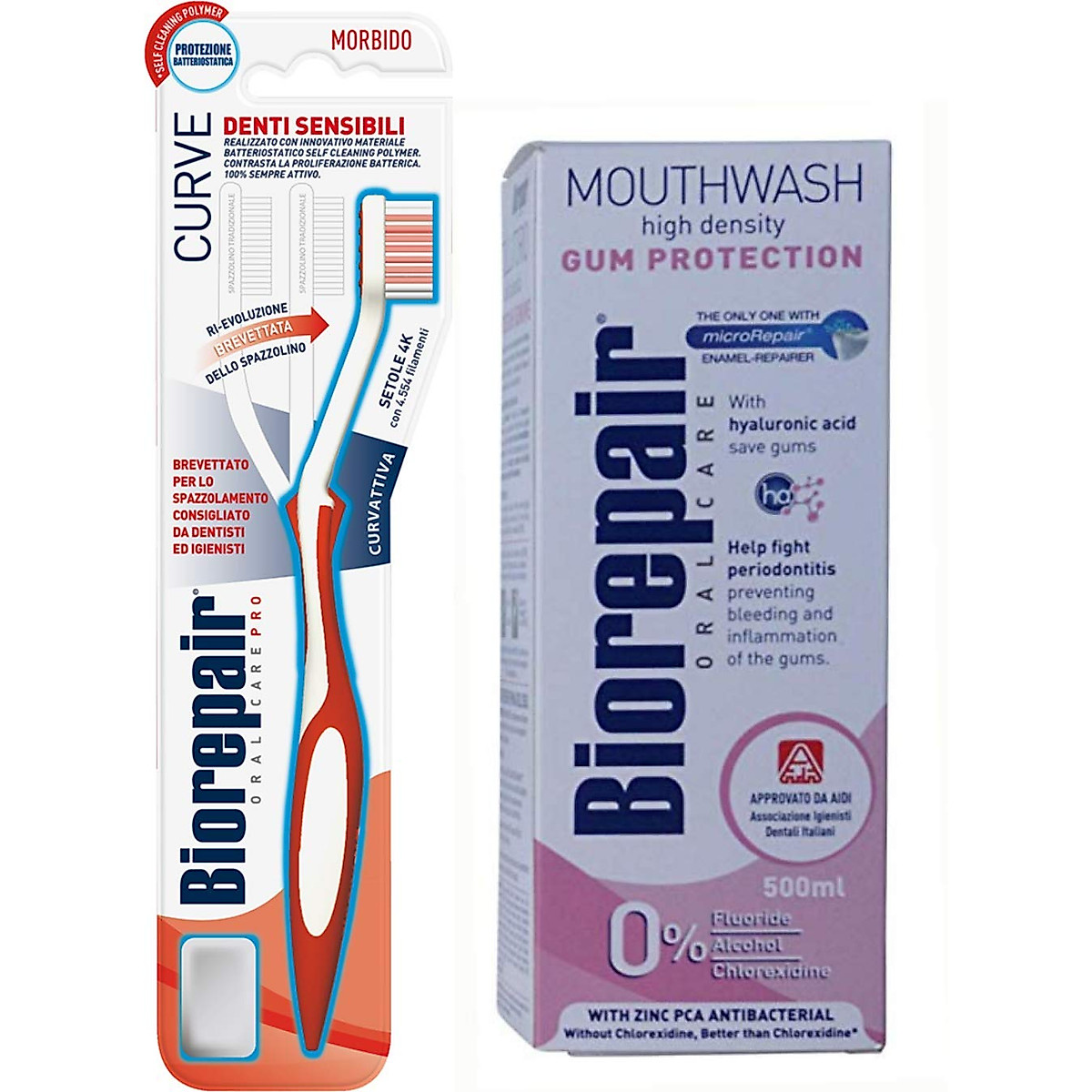 Biorepair : Set Oral Care Pro Toothbrush Curve- Soft -Random Color, Collutorio