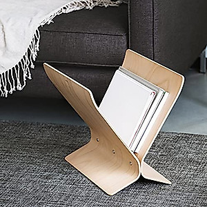 Storage Newspaper Baskets Magazine Rack Yellow Hotel Wooden Rack Home X-Shaped Furniture Stand Study Room Newspaper Rack (Color : Yellow, Size : 401939cm)