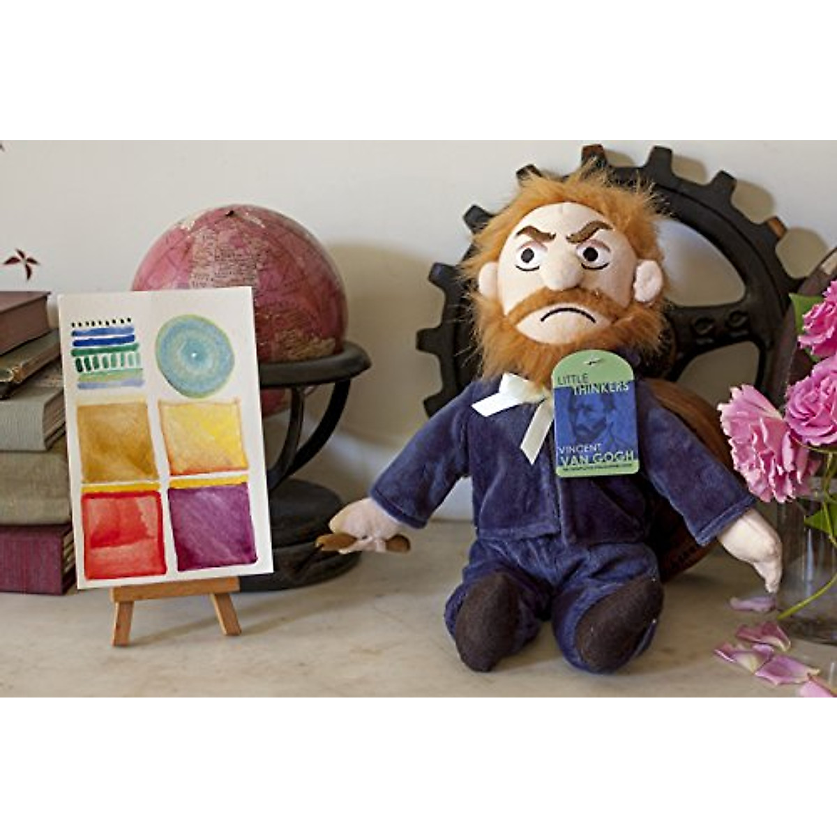 Vincent Van Gogh Doll - 11" Soft Stuffed Plush Little Thinker - Toy for Kids or Adults