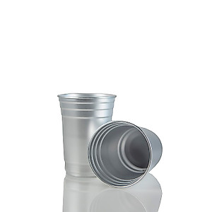 Hogg 16oz Aluminum Cup Case – 25 Packs (500 Units), Recyclable Party Cups for Events and Tailgates