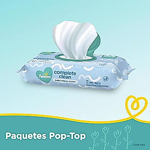 Pampers Baby Wipes Complete Clean Scented 6X Pop-Top Packs, 432 Count