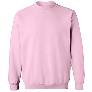Joe's USA Adult Classic Crewneck Sweatshirt-M-Pale Pink