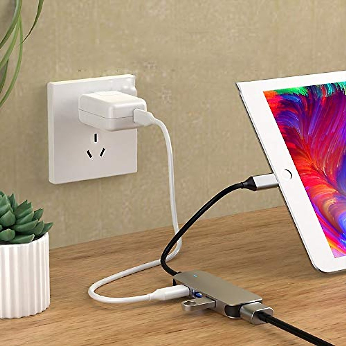 SHYPT Hub USB C Hub Adaptador 4 Em 1 para USB 3.0 Compatível para para Switch USB-C Tipo C 3.0 Divisor