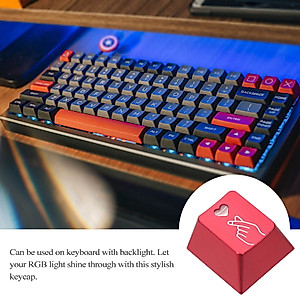 SOLUSTRE Mechanical Keyboard Key Metal keycap Decked keybaord red Heart keycap Decorative keycap mechanicalkeyboard Keyboard Enthusiasts keycap Aluminum Alloy Game Console Personality
