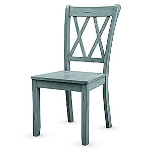 Giantex Set of 4 Dining Chairs, Rubber Wood Dining Room Chair, Farmhouse Dining Side Chairs, Max Load 400 Lbs, Wooden Kitchen Chairs for Home Kitchen, Dining Room