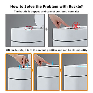 JOYBOS Small Bathroom Trash Can with Lids, 3 Gallon Garbage Can with a Lid, Mini Wastebasket for Bedroom, Slim Plastic Waste Bin Between Wall & Toilet, Suit for RV, Living Room, Office, Laundry