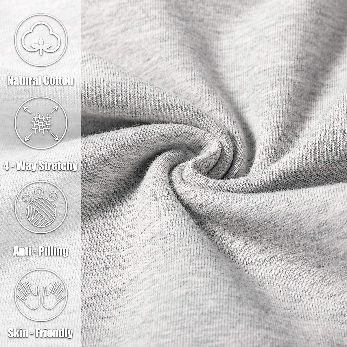 Pudolla Men's Cotton Yoga Sweatpants Athletic Lounge Pants Open Bottom Casual Jersey Pants for Men with Pockets (Netral Gray Large)