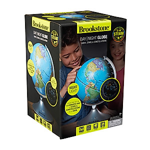 Globe for Kids Learning - Globes of The World with Stand - World Globe, Constellation Globe & Night Light Kids Globe Stem Toy - Perfect Interactive Globe by Brookstone
