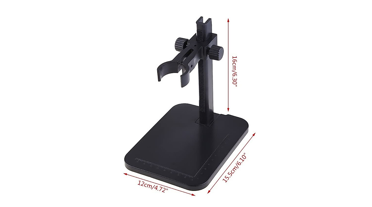Lab Microscope Stand - Adjustable Aluminum for USB Digital Microscopes