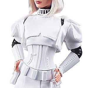 Barbie Collector Star Wars Stormtrooper x Doll (~12-inch) in Black and White Fashion and Accessories, with Doll Stand and Certificate of Authenticity