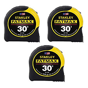 Stanley Tools 33-730 30-Foot-by-1-1/4-Inch FatMax Measuring Tape (3, 30-Feet)