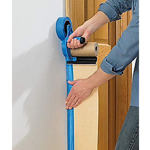 ScotchBlue Painter's Tape and Paper Dispenser, Applies Masking Paper with Painter’s Tape to Protect and Cover Surfaces, Tape Dispenser Includes Plastic Blade, Fits 12 Inch Masking Paper