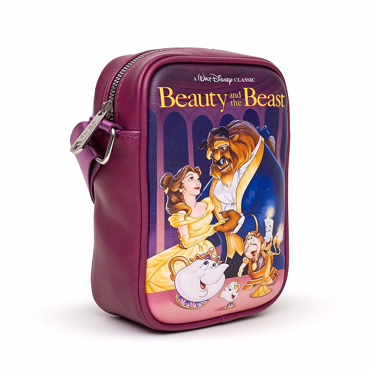 Disney Bag, Crossbody, Beauty and the Beast VHS Movie Box Replica, Vegan Leather