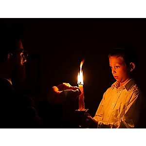 Ner Mitzvah Braided Beeswax Havdalah Candle - Criss Cross Braid - 7" Hand Dipped Bees Wax Braided Candle - Shabbat Judaica Gift