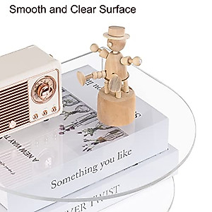 HMYHUM Acrylic Floating Nightstand Set of 2, Wall Mounted Bedside Table for Bedroom, Hanging, 8 lbs Load, 10.5" L x 10 "W x 4" H, Clear