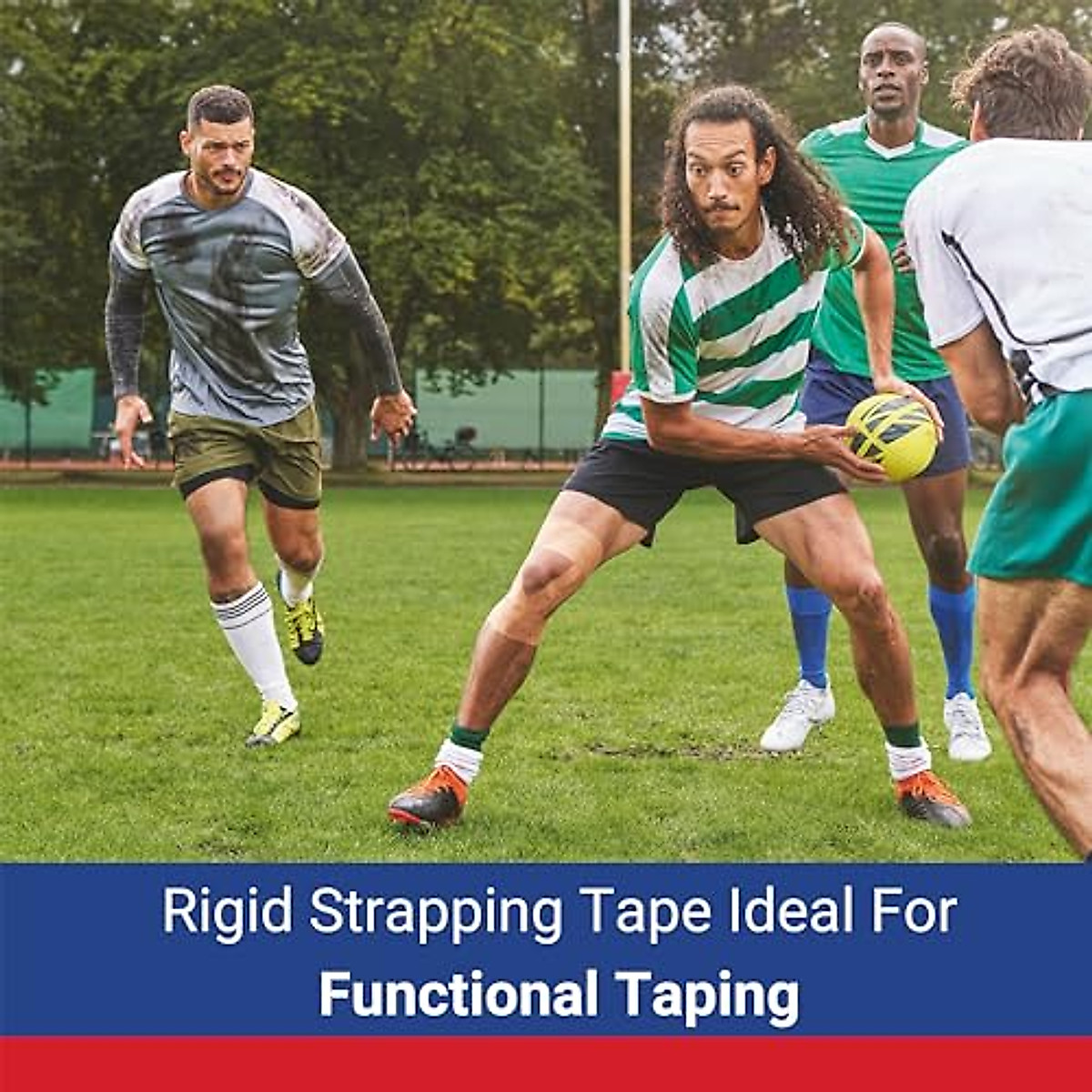 Leukotape P Adhesive Strapping Tape – for Sports Injuries, Strains and Sprains - 1.5 in x 15 yds, Tan, (1 Roll)