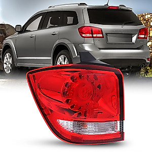 AUTOONE Tail Light Assembly Rear Lamps with Bulbs Replacement for 2011-2020 Dodge Journey Tail Lamp Outer LED Brake Light Driver & Passenger Side
