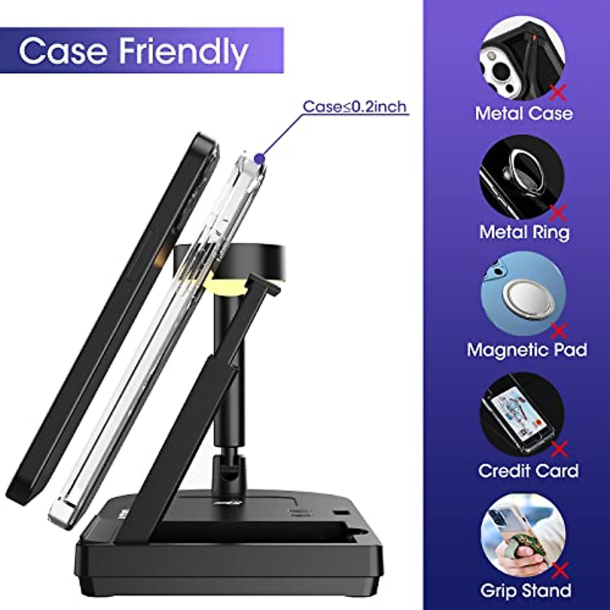 Wireless Charger Samsung, 3 in 1 Flodable Wireless Charging Station for Samsung Galaxy S22/S21/S20, Z Flip, Z Fold Series, Samsung Watch Charger for Galaxy Watch 5/4/3/Active 2, Galaxy Buds 2/Pro/+