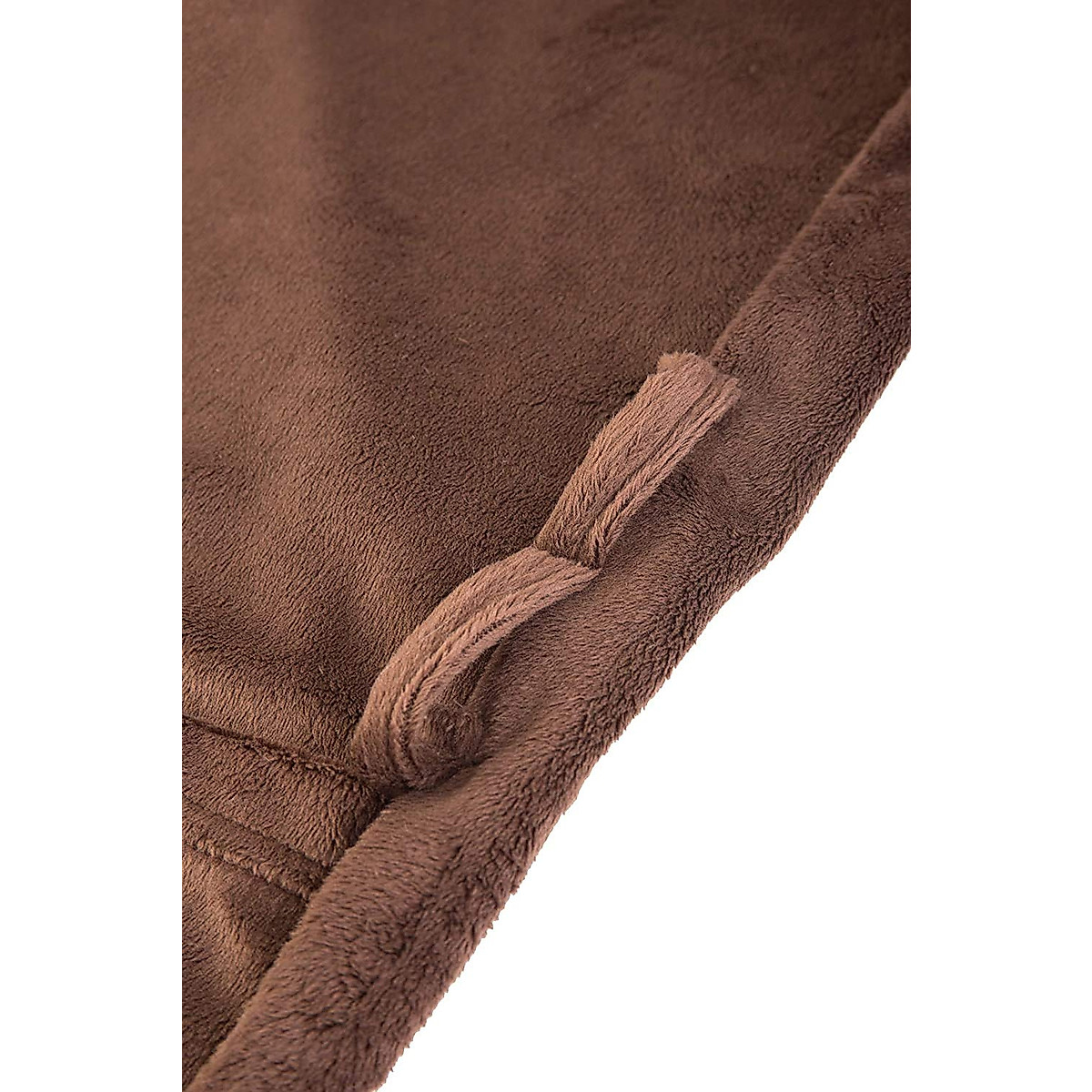 Canyon Rose Cloud 9 Men's Plush Microfiber Spa Robe, Kimono Style Wrap, 3/4 length Sleeves, Side Pockets, Waist Belt with Bi-level Loops, Machine Washable, 52 inch length, Chocolate Brown, XL