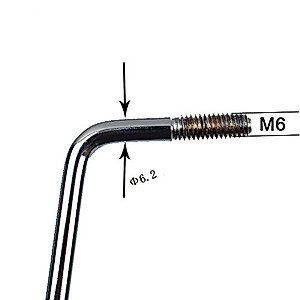 SHPHUE 6MM Screw-in Electric Guitar Tremolo Arm Whammy Bar (Black)