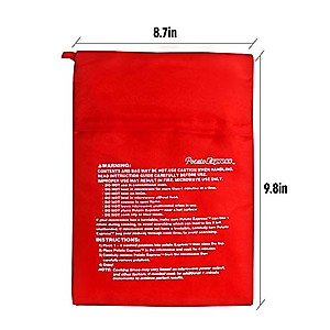 JOCHA Reusable Express Microwave Potato Cooker Bag Perfect Potatoes in Just 4 Minutes Microwave Potato Pouch Baking Bag Red (2 Pack)