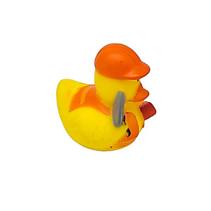 Cool Rubber Ducks (2") Standard Size. (12 Pack) Cute Duck Bath Tub Pool Toys. (Construction Rubber Ducks)