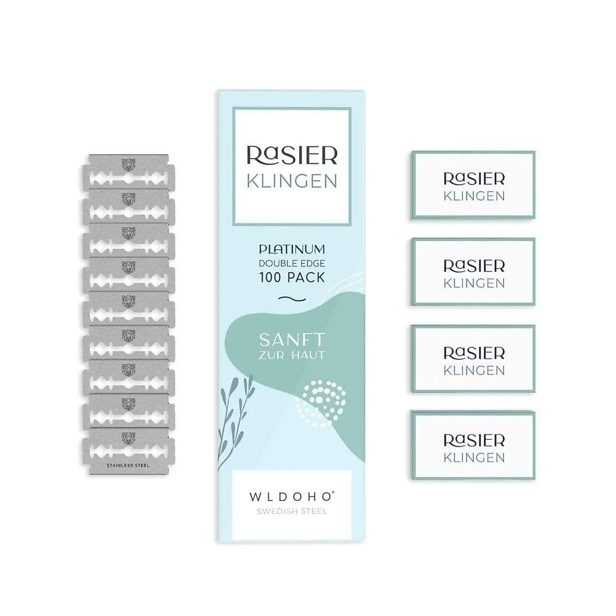 WLDOHO® Razor Blades for Straight Razor I 100 Pack I Razor Blades for Men and Women I Blade Set