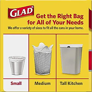 Glad Garbage Small, White, 4 gallons, 30 Count (Pack of 2)