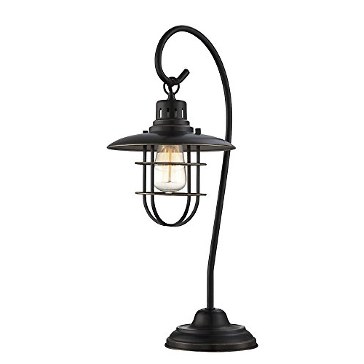 Lite Source LS-21456D/BRZ Lanterna Ii Table Lamp, 10" x 9" x 23"