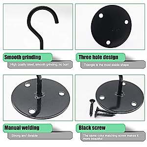 Ceiling Hooks for Hanging Plants, Mug Cup Hooks Screw in White Vinyl Coated Heavy Duty Wall Hooks for Hanging