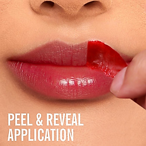 KIMUSE Tattoo Peel & Reveal Lip Stain, Waterproof Long Lasting Peel Off Lip Liner Tattoo, Non Stick Color Peel Off Mask Lip Gloss Makeup