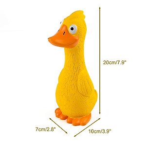 CHIWAVA 2 Pack 7.9 Inch Squeak Latex Dog Toy Yellow Duck Interactive Play for Small Medium Dogs