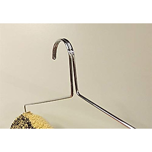 NAHANCO SBD22 22" Chrome-Plated Bedspread and Drapery Hanger (Pack of 12),Silver