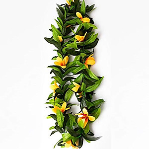 3 PCS Hawaiian Luau Lei Tropical Flower Necklace Dance Garland for Summer Beach Pool Party Decorations Favors Supplies