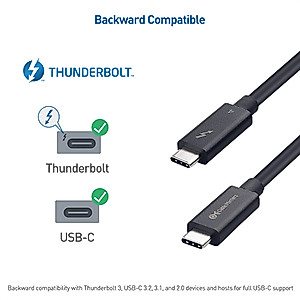 Cable Matters [Intel Certified] 40Gbps Active Thunderbolt 4 Cable 6.6 ft with 100W Charging and 8K Video - Fully Compatible with USB C/USB-C, USB 4 / USB4, and Thunderbolt 3
