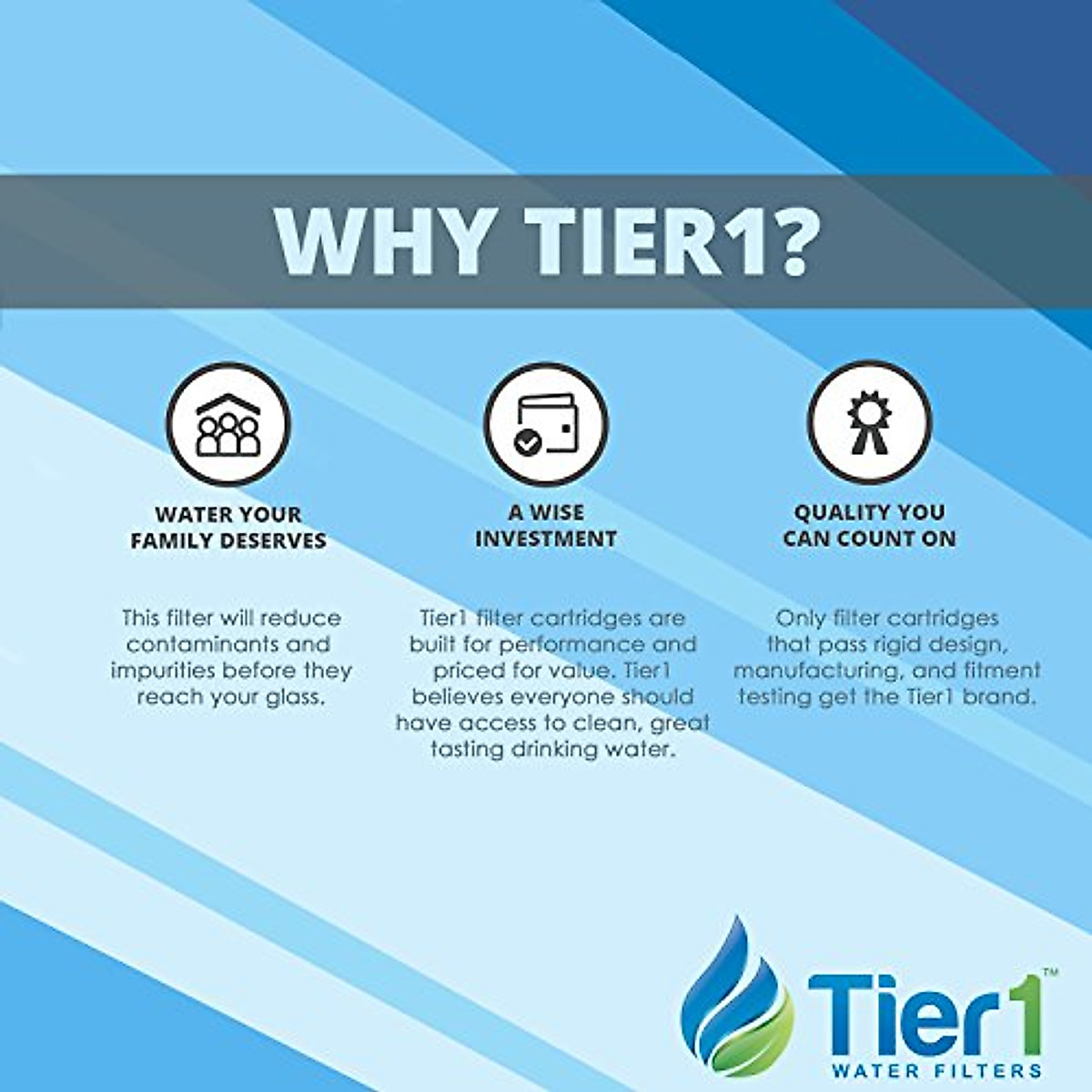 Tier1 30 Micron 10 Inch x 2.5 Inch Pleated Polyester Whole House Sediment Water Filter Replacement Cartridge Kit with O-ring and Lubricant | Compatible with Pentek R30, SPC-25-1030, Home Water Filter