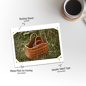 Golden State Art, 12x18 Picture Mat Matte Backerboards for Framing. Pack Contains 50 Backing Boards (White, 50 Pack)