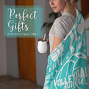 InnoBeta Volleyball Gifts for Teen Girls & Team, Volleyball Throw Blanket - 50 x 65 inches (Teal)