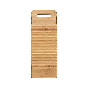 Bamboo Wood Washing Clothes Washboard Laundry Washboard Hand Wash Board for Home(15.7x5.9x0.7INCH/40X15X1.8CM)